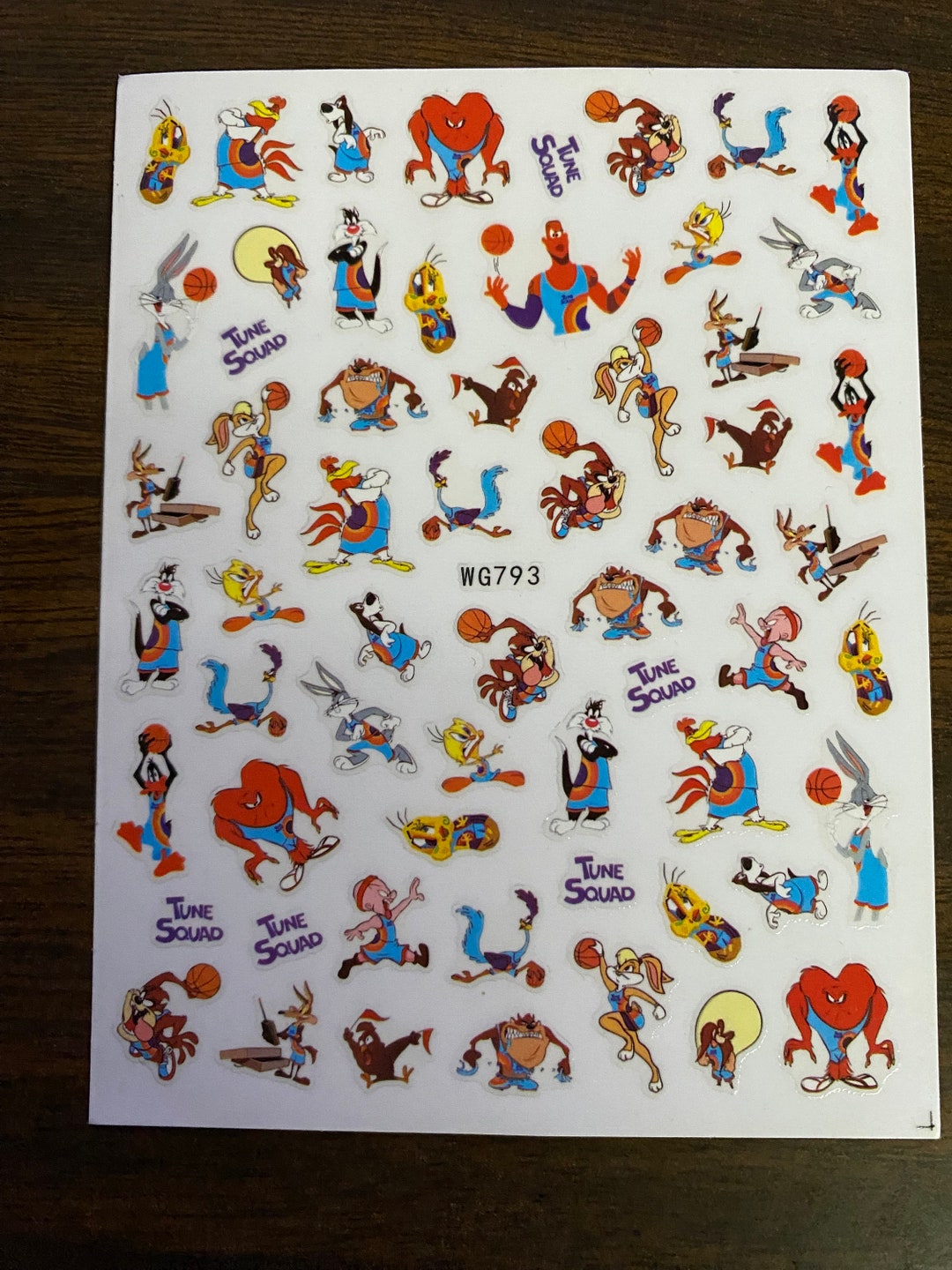 Set of 3D Character Nail Decals Space Jam Themed Nail Art Stickers - Etsy