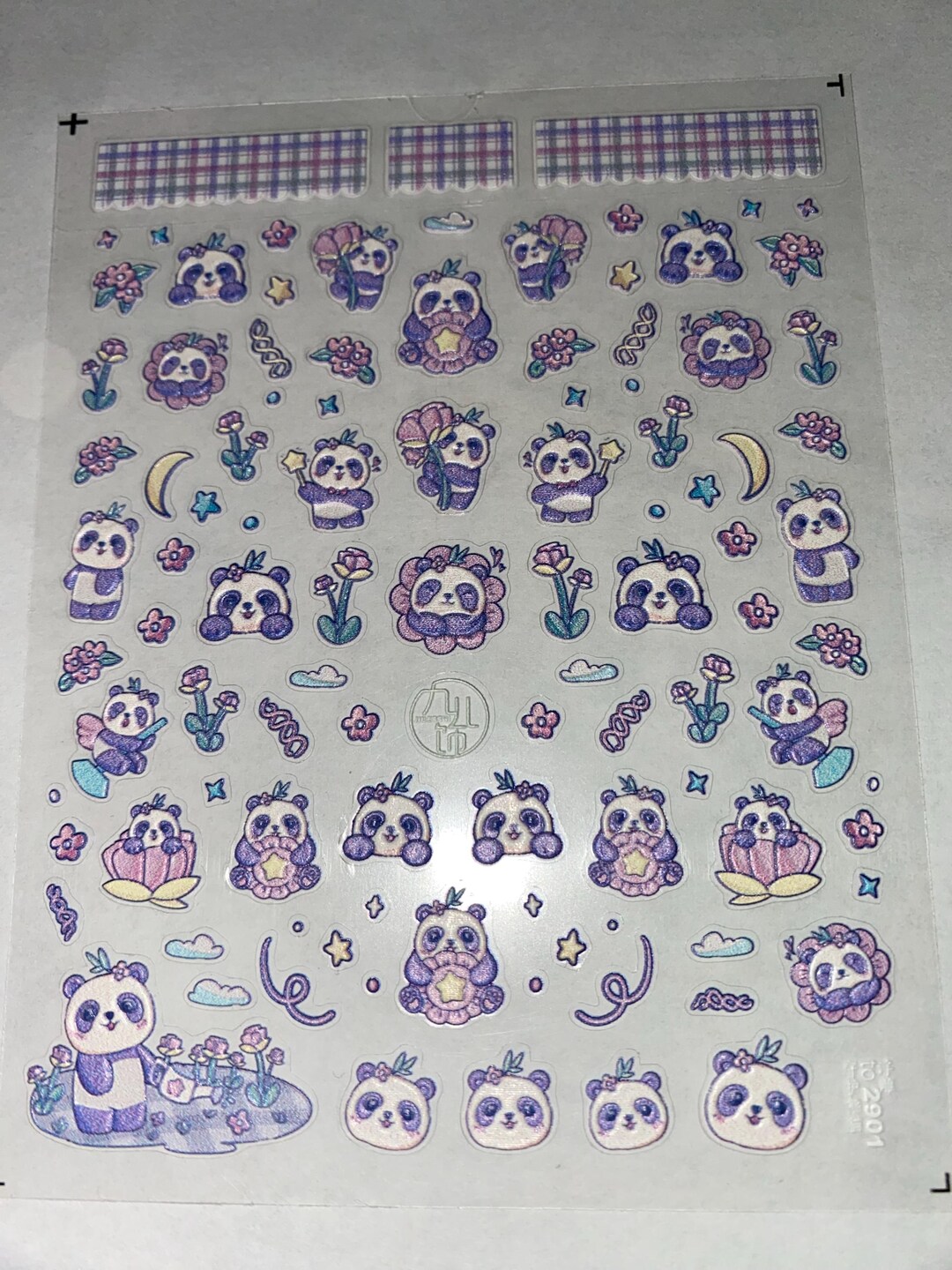 Set of 5D Nail Decals Panda Bear Nail Art Stickers - Etsy