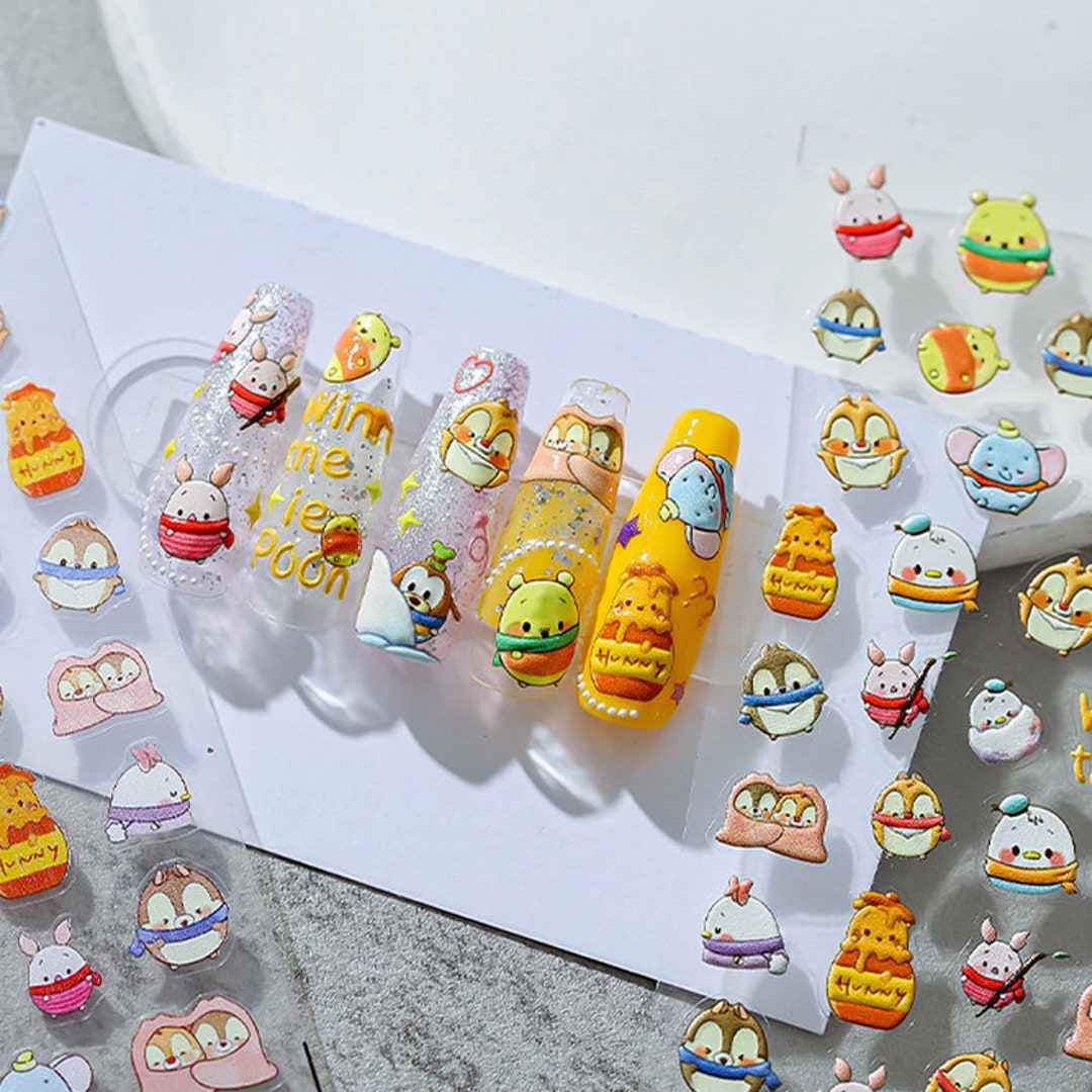 Set of 5D Character Nail Art Stickers - Etsy