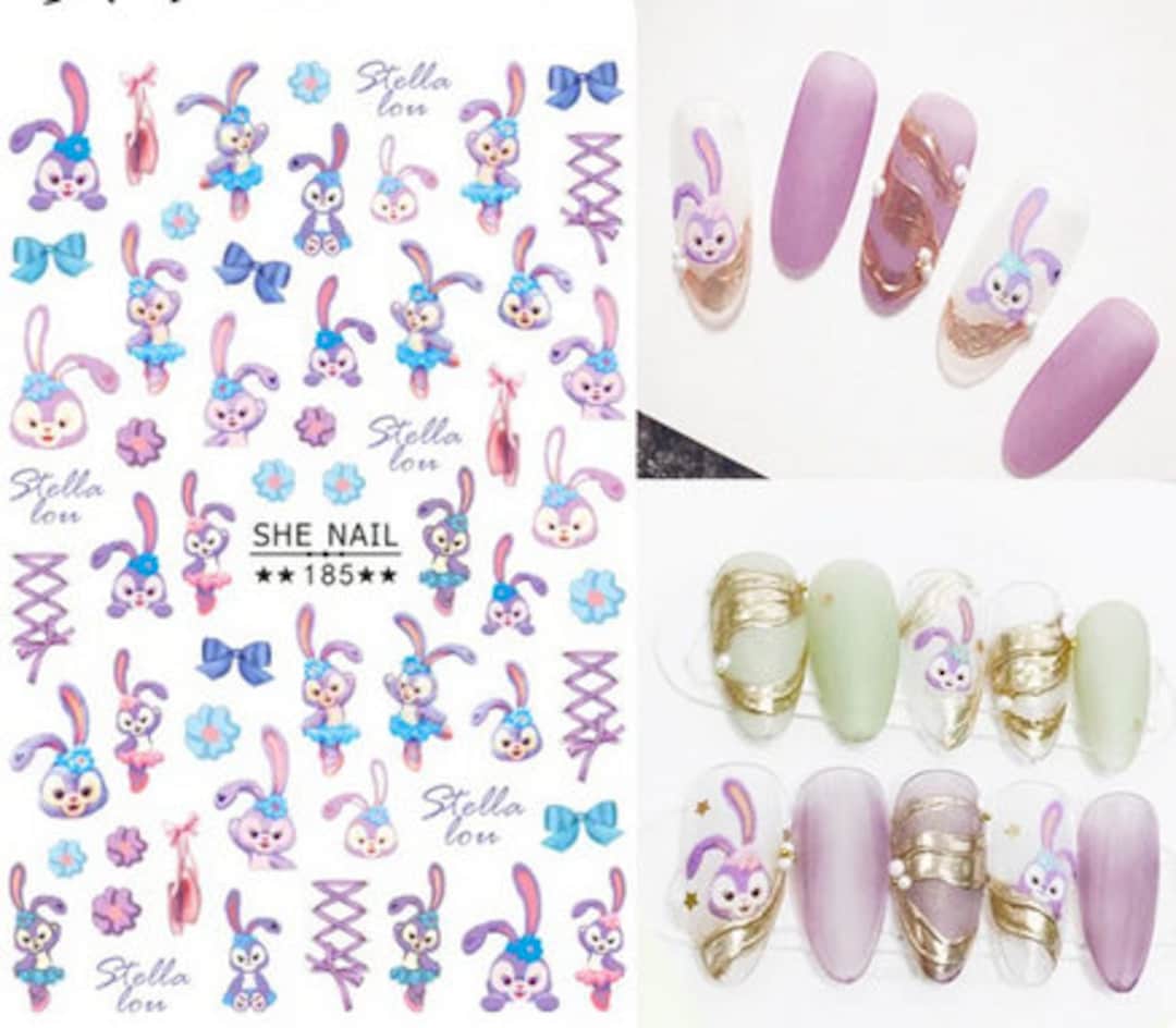 Set of 3D Nail Decals Disney Toy Story Duffy Themed Nail Art Stickers ...