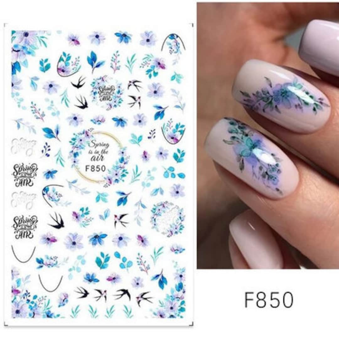 3D Flower Nail Decals Nail Art Stickers - Etsy