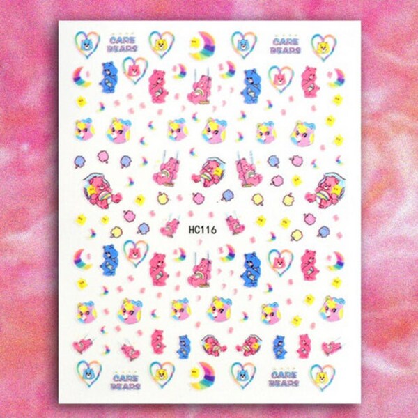 3d Care Bear Stickers - Etsy