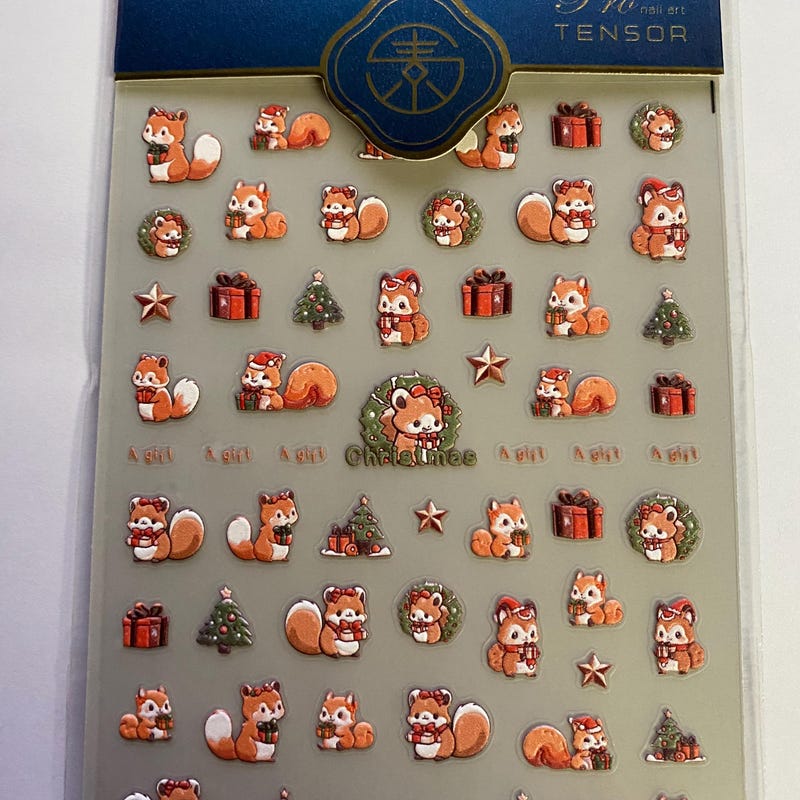 Holiday Nail Decals - Etsy