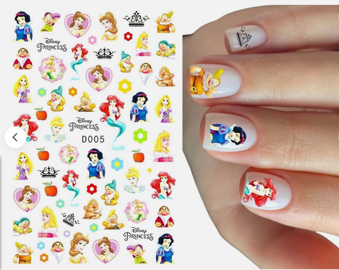 Set of 3D Princess Nail Decals Snow White Nail Art Stickers - Etsy