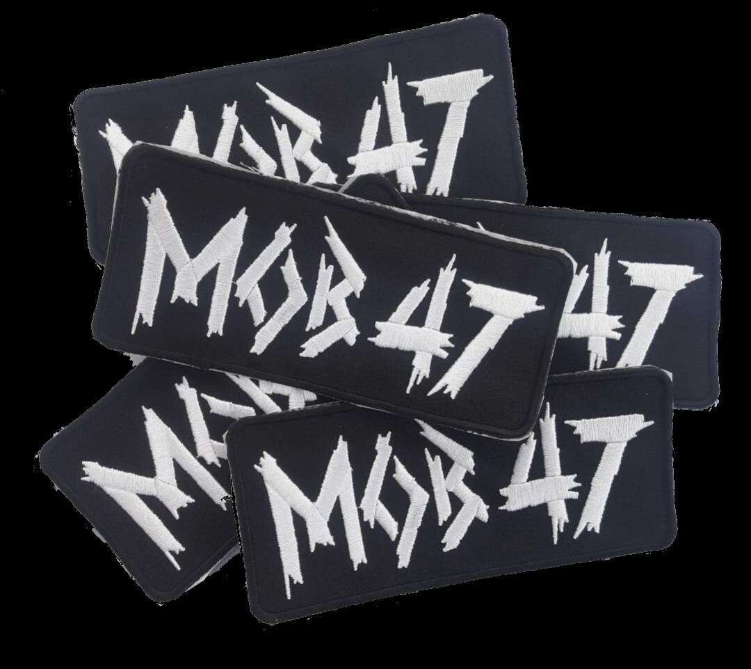 Mob 47, Logo, Embroidered Patch, Punk, Metal, Crust, Shaped - Etsy