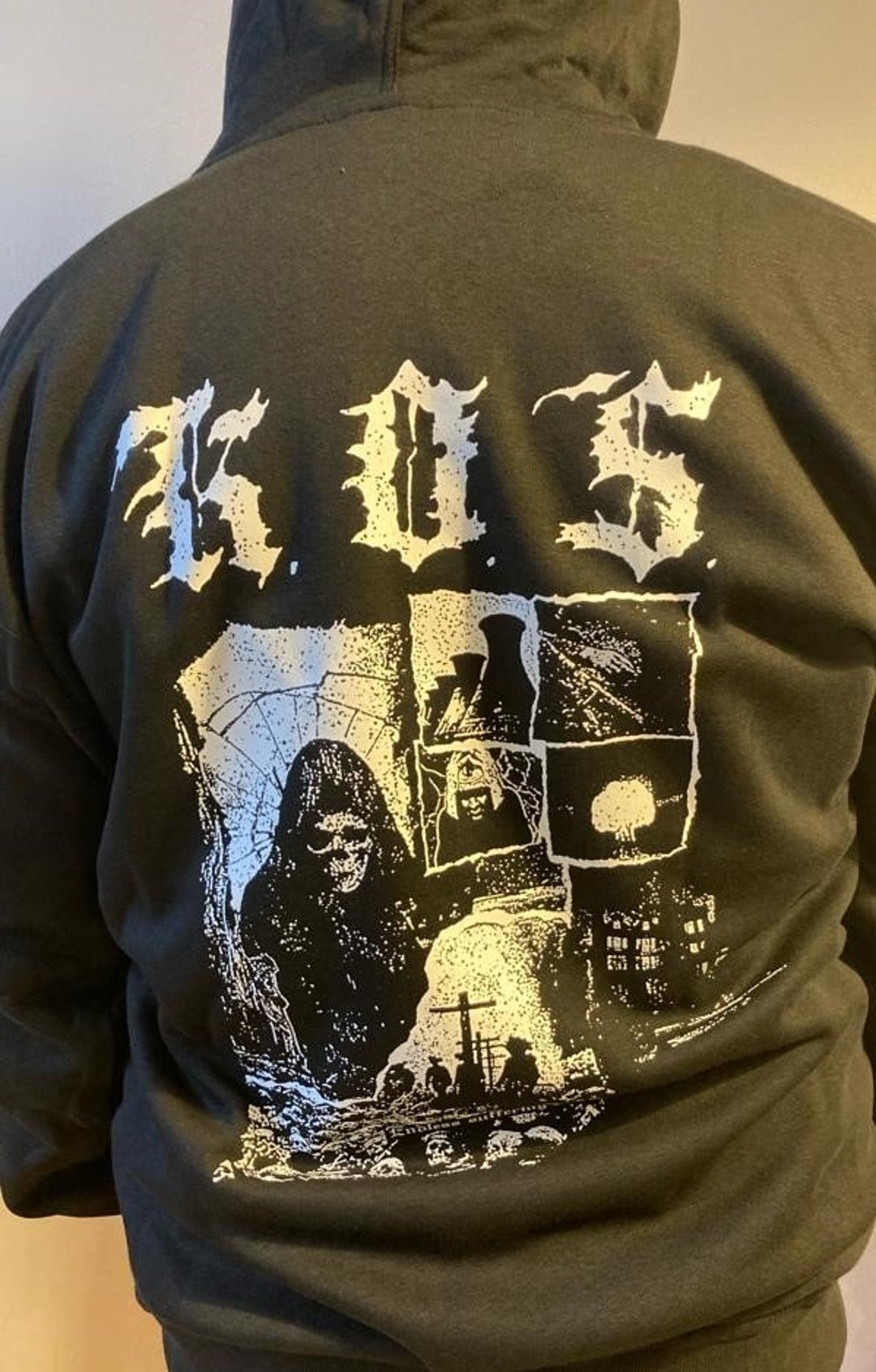 K.o.s. Kinetic Orbital Strike Merch, Punk, Zipper Hoodie, D-beat - Etsy