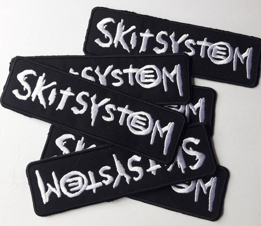 Skitsystem, Logo, Embroidered Patch, Crust, D-beat, Sweden - Etsy