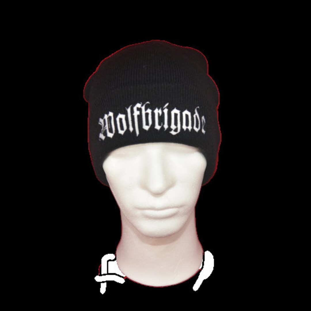 WOLFBRIGADE, Turn-up Beanie, Crust, Punk, Embroidered Logo, Black ...