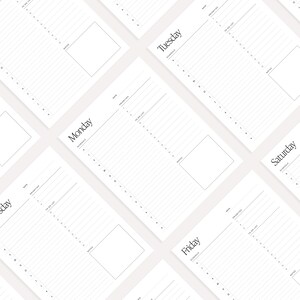 7 Day Daily Printable Planner Pages Minimalist Printable Planner ...