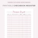 Printable Checkbook Register / Expense Tracker / Pink (PDF) - Etsy