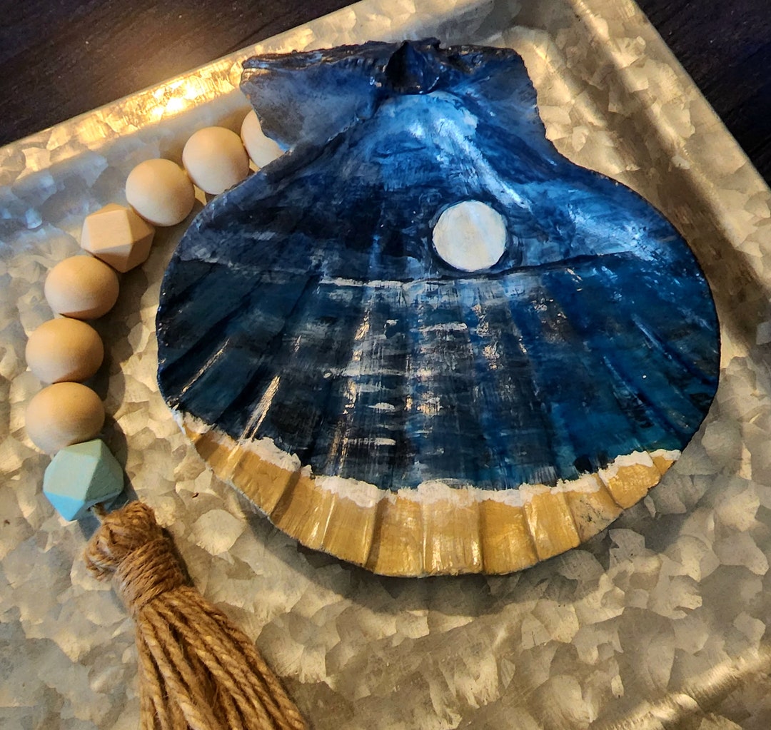 Midnight Moon Lion Paw Scallop Trinket Dish - Etsy