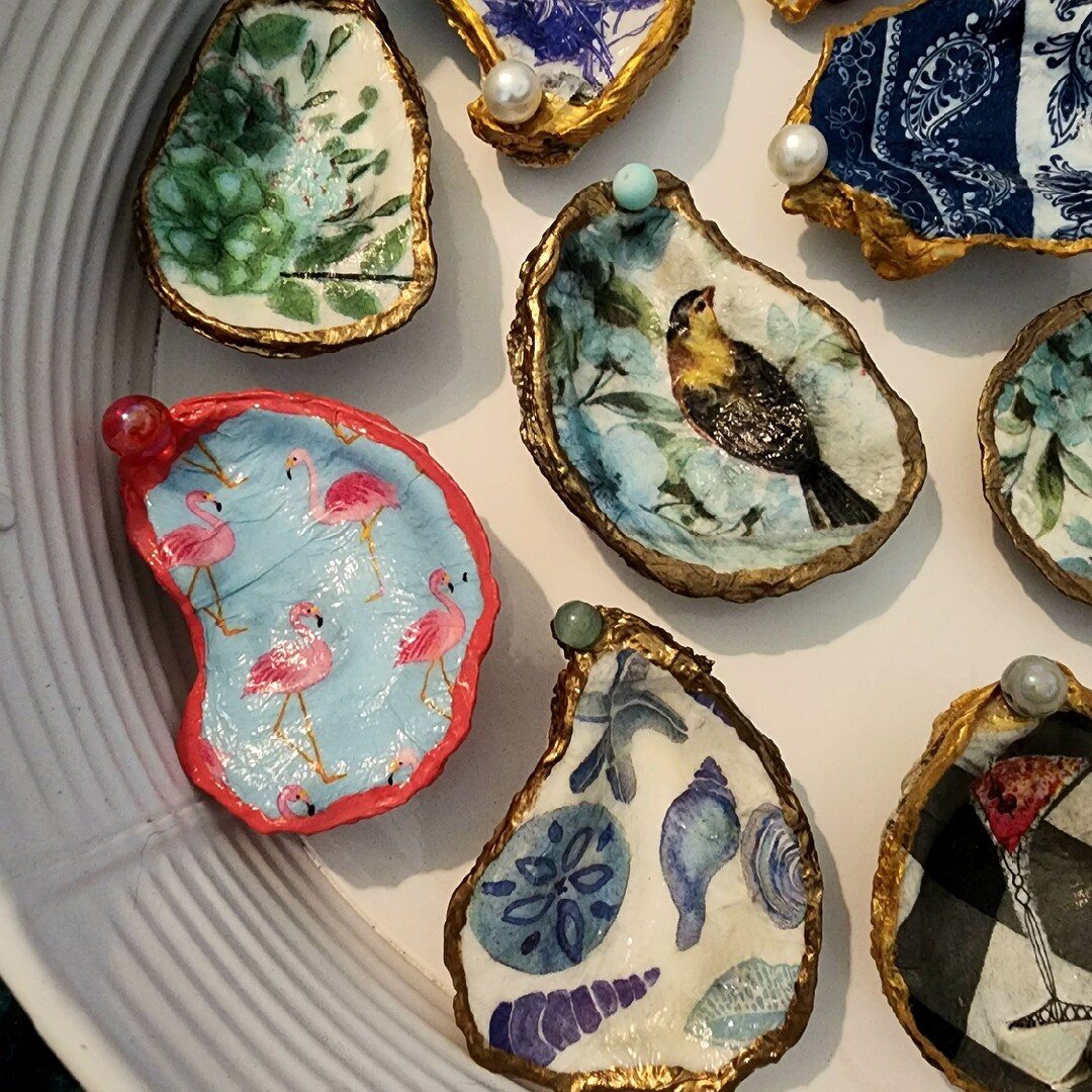 Oyster Shell Trinket Dish - Etsy