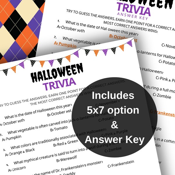 Halloween Trivia - Etsy