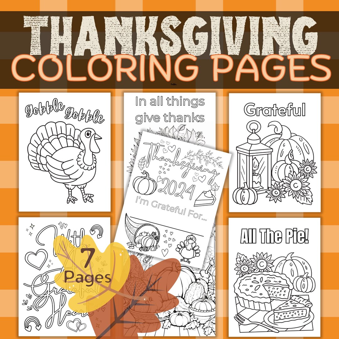 Printable Coloring Pages Thanksgiving, Classroom Activity, Kids ...