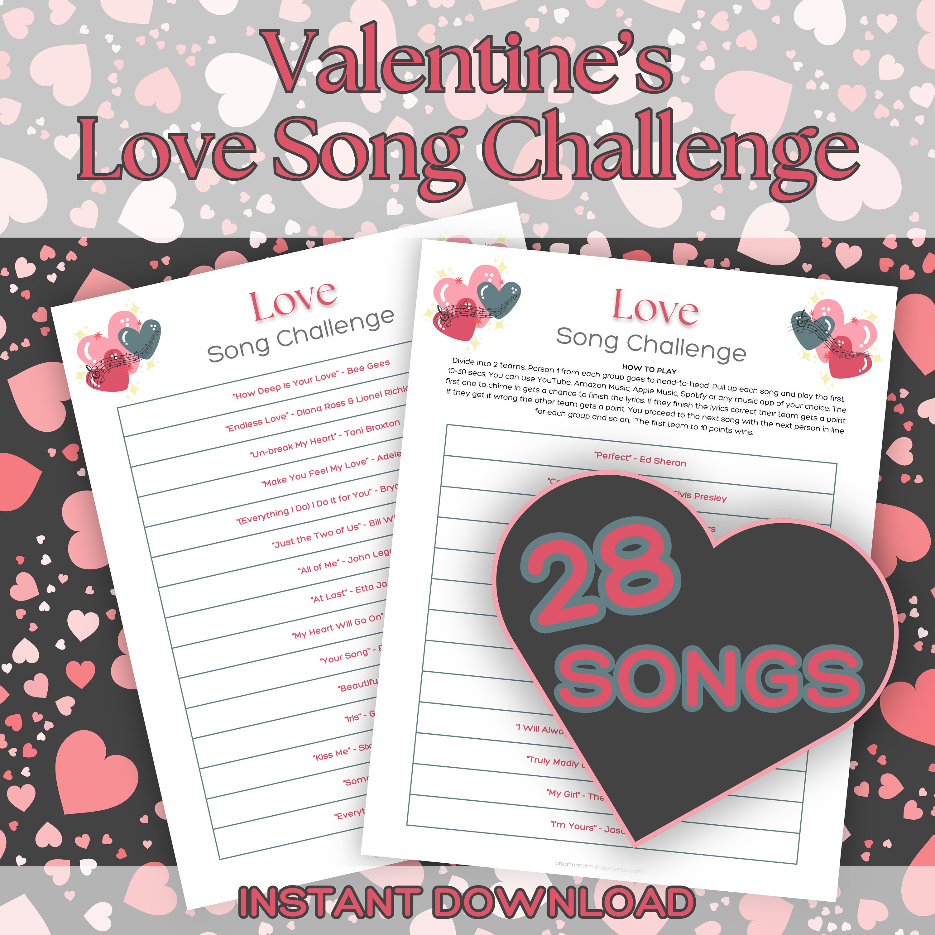 Valentine’s Finish the Lyrics Game | Love Songs Trivia | Adult Trivia ...