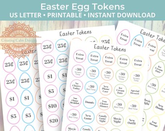Reusable Teenager Reward Tokens 26, Easter Tokens, Easter Basket ...