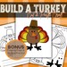Kids Cut and Paste Turkey Craft, Thanksgiving Kids Craft, Build a ...