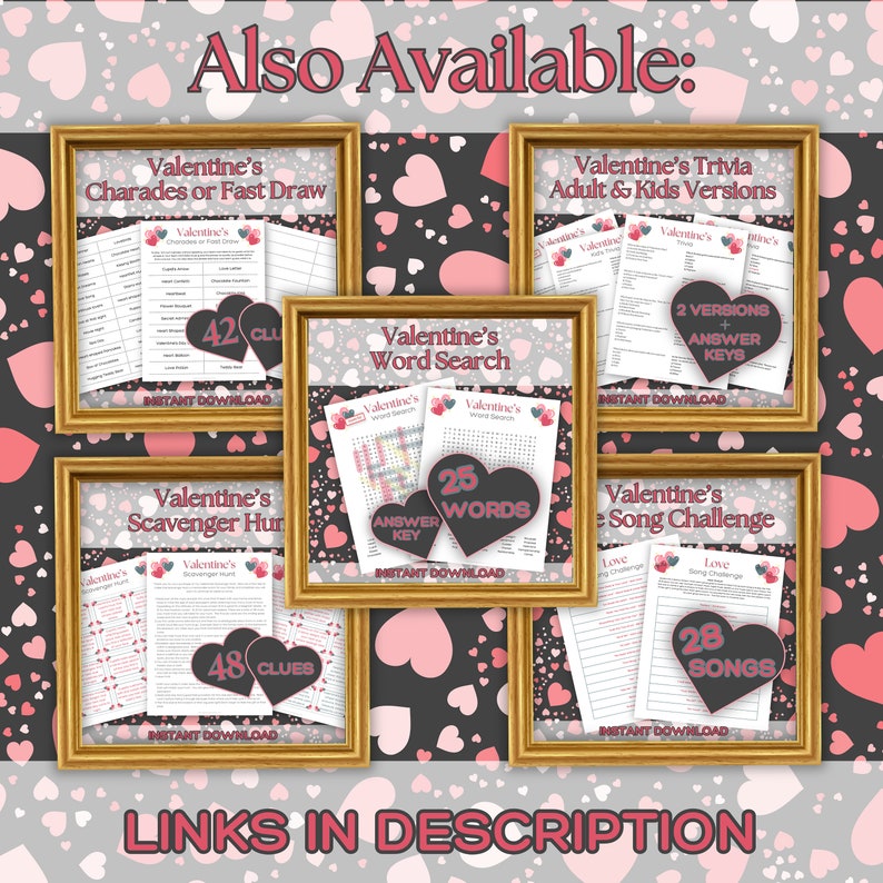 Printable Valentines Day Word Scramble Valentines Party Game Classroom ...