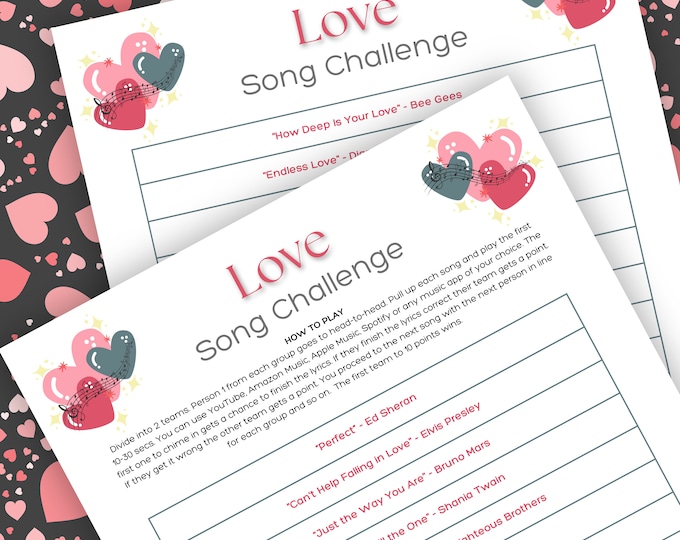 Love Songs Finish the Lyrics Game, Valentine’s Music Trivia, Fun Group ...