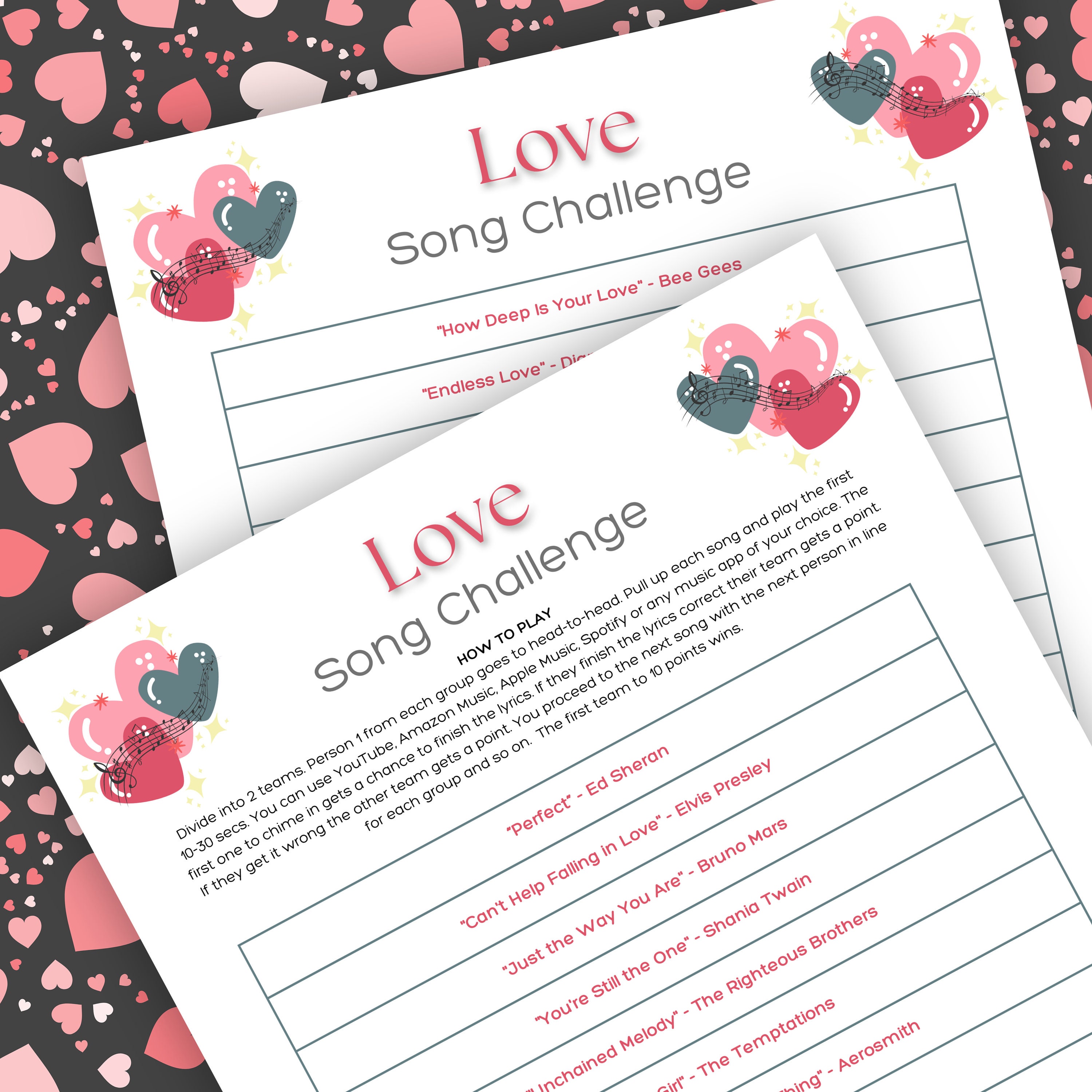 Valentine’s Finish the Lyrics Game | Love Songs Trivia | Adult Trivia ...