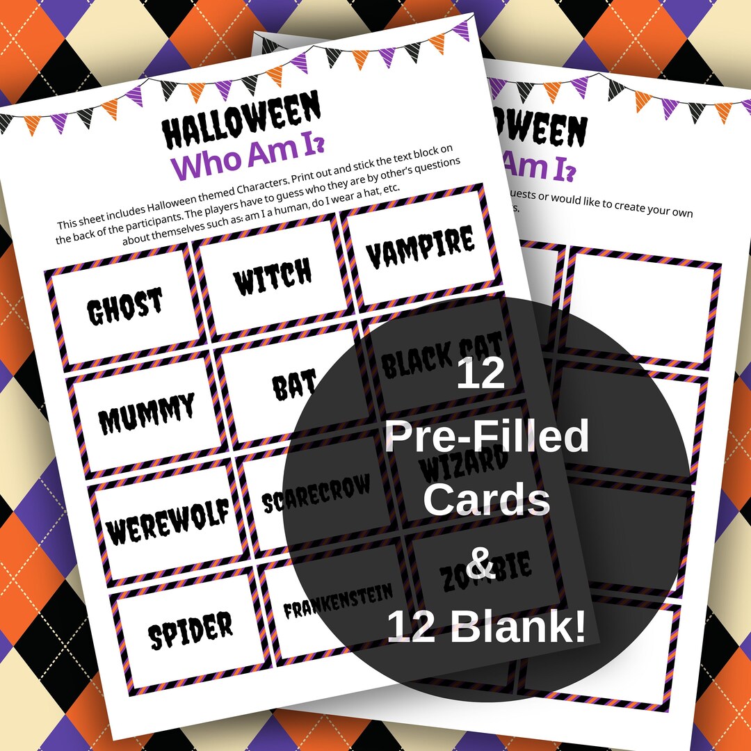 Who Am I Halloween Game - Etsy