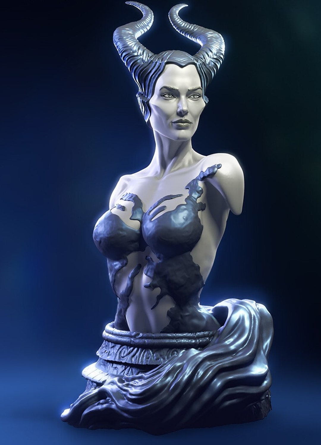 Maleficent Bust STL File 3D Digital Printing STL File for - Etsy UK