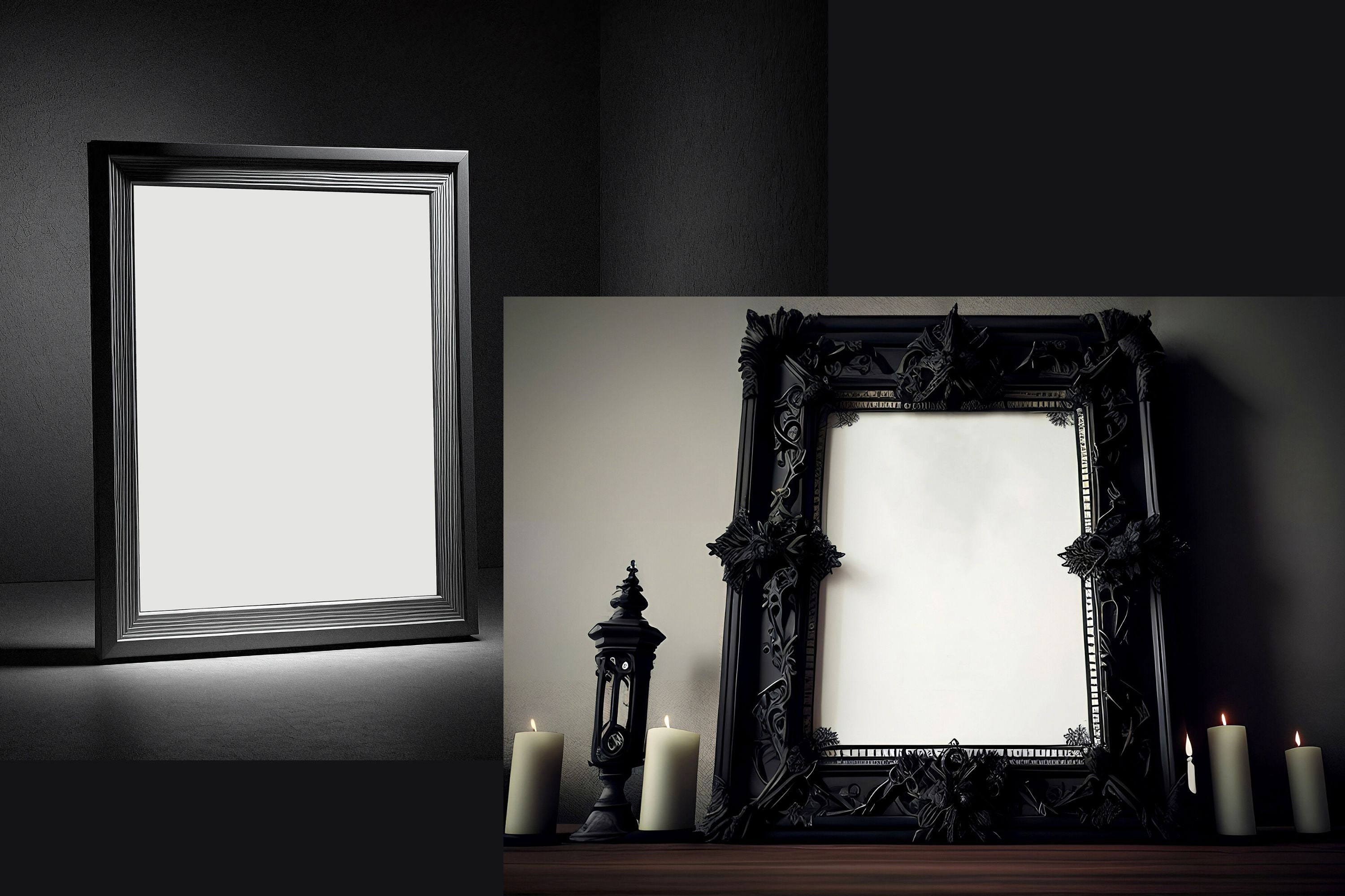 Gothic Frame Psd Mockup Pack, Digital Frame, Wall Art Mockup, Gothic ...