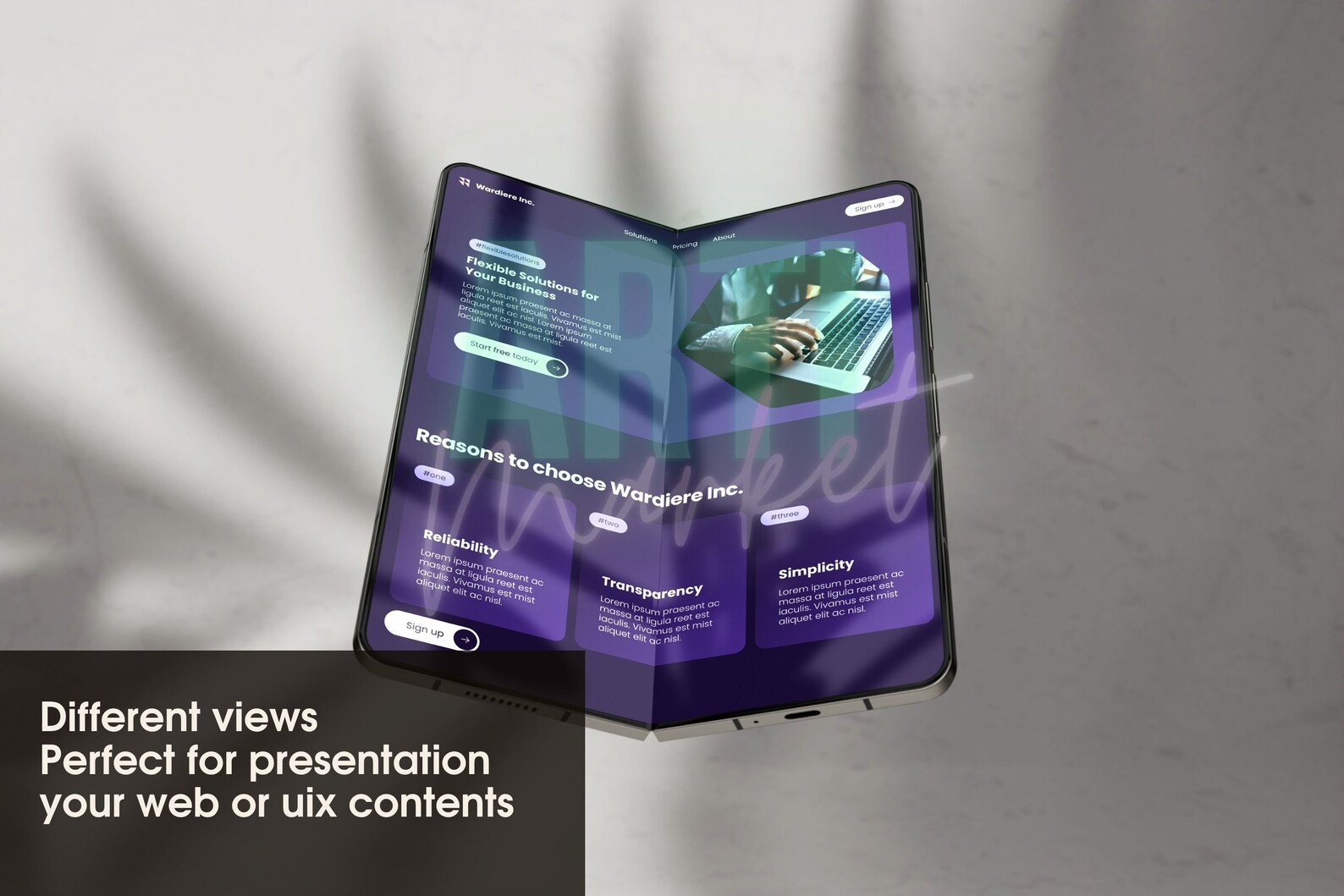 Samsung Fold 5 Mockup, Device Mockups, Display Mockup, Galaxy Mockup ...