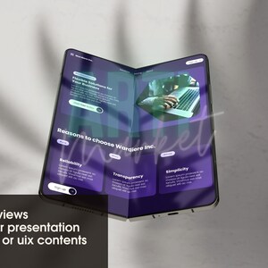 Samsung Fold 5 Mockup, Device Mockups, Display Mockup, Galaxy Mockup ...