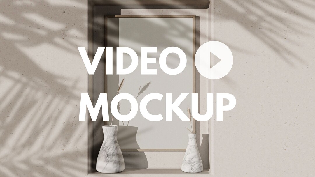 Frame PSD Video Mockup, Animated Mockup, Vertical Frame, Thin Frame ...