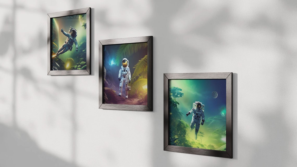 Video Mockup Frame, Animated Square Frames , Gallery Frame PSD Mockup ...