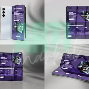 Samsung Fold 5 Mockup, Device Mockups, Display Mockup, Galaxy Mockup ...