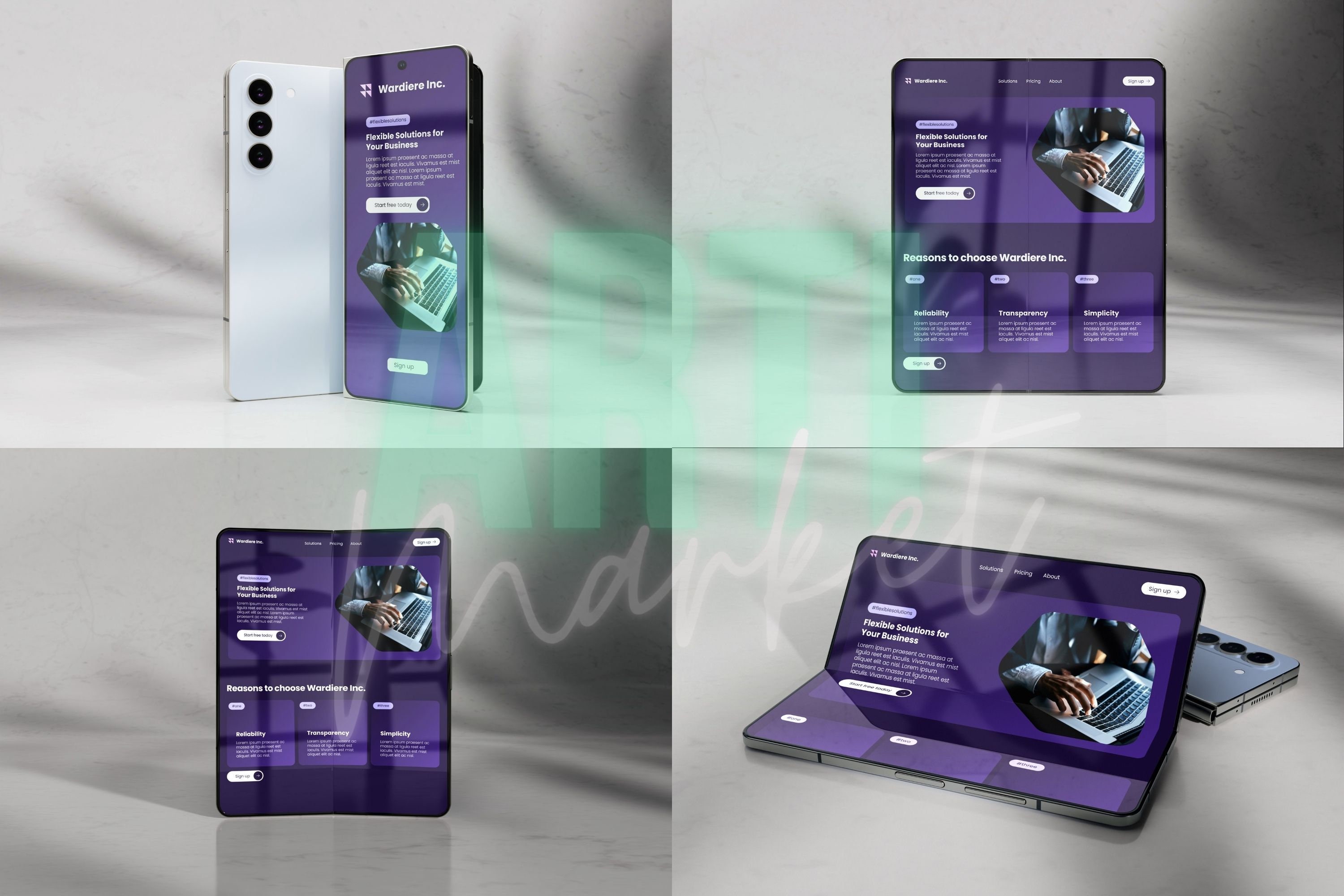 Samsung Fold 5 Mockup, Device Mockups, Display Mockup, Galaxy Mockup ...