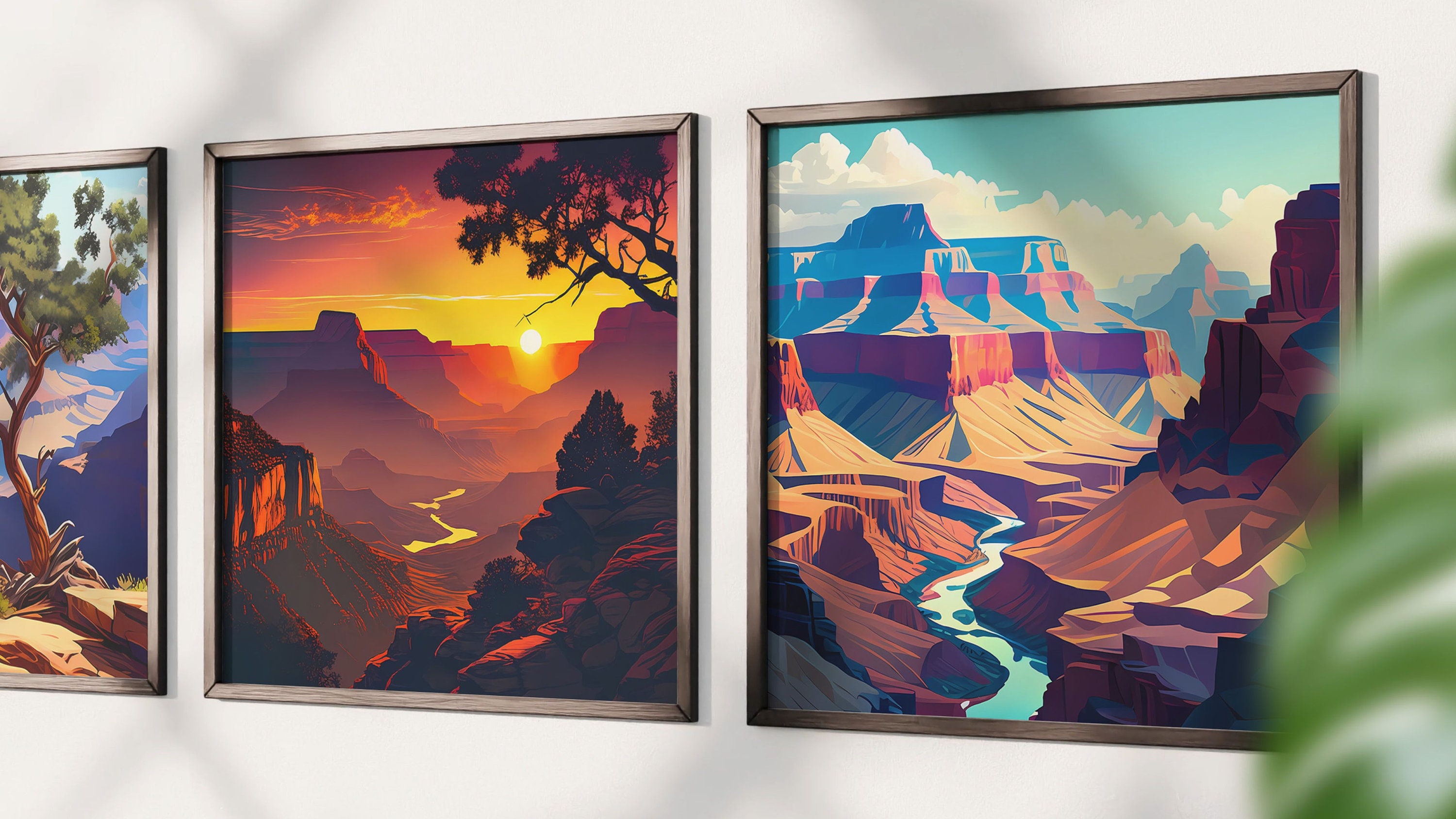 Video Mockup Square Frames, 3 Square Frames PSD, Gallery Frame Mockup ...