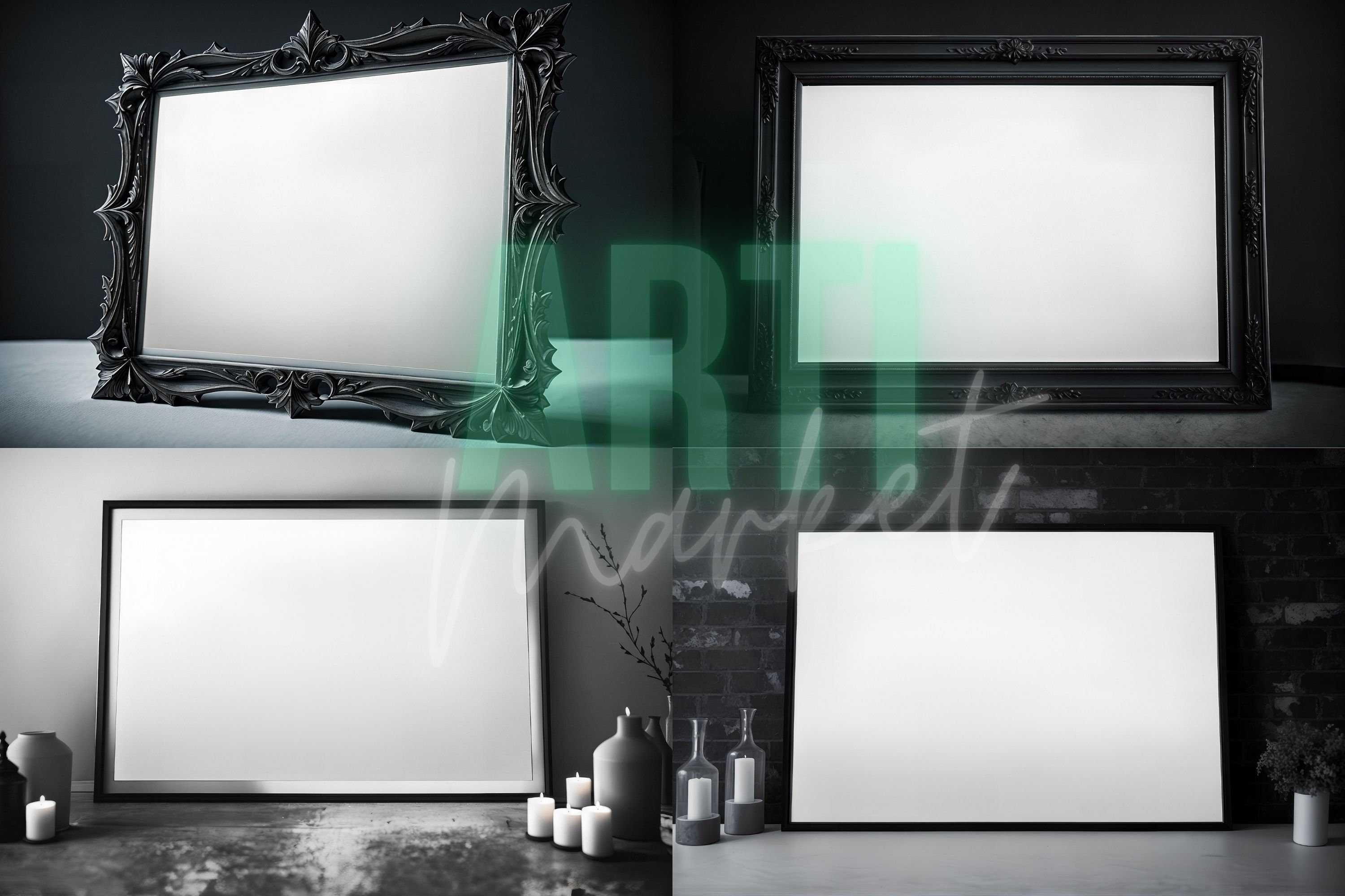 Gothic Frame PSD Mockup Pack, Digital Frame, 3:2 Ratio Mockup, Gothic ...