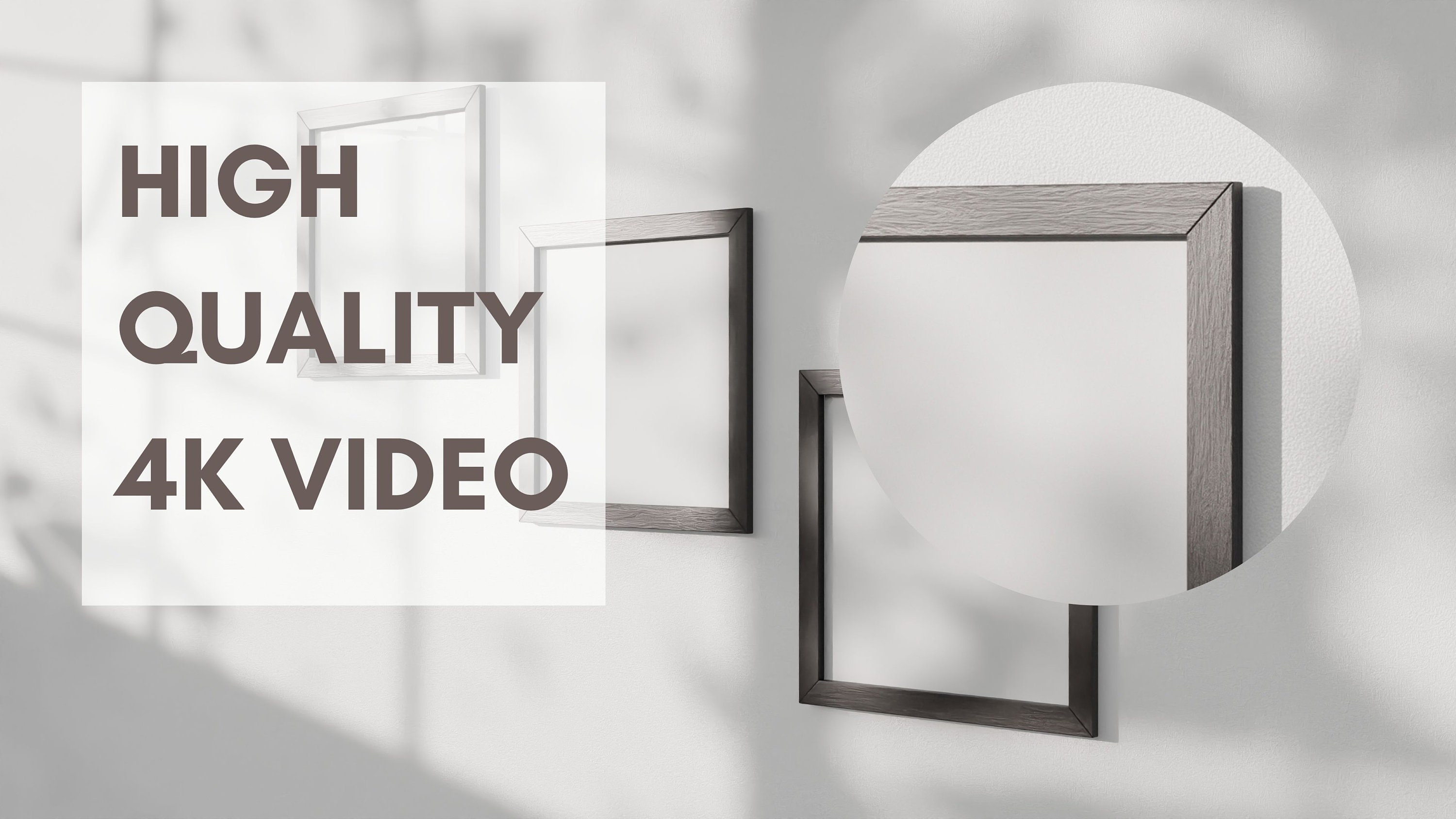 Video Mockup Frame, Animated Square Frames , Gallery Frame PSD Mockup ...