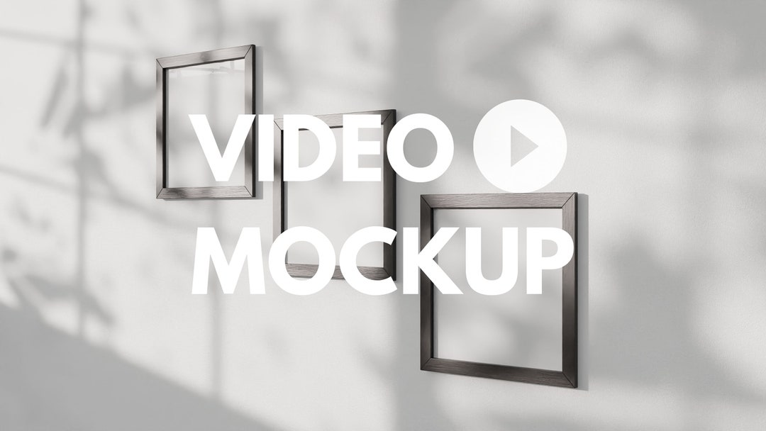 Video Mockup Frame, Animated Square Frames , Gallery Frame PSD Mockup ...