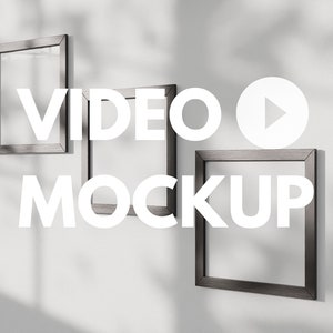 Video Mockup Frame, Animated Square Frames , Gallery Frame PSD Mockup ...