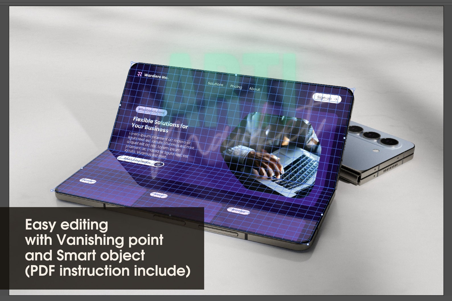 Samsung Fold 5 Mockup, Device Mockups, Display Mockup, Galaxy Mockup ...