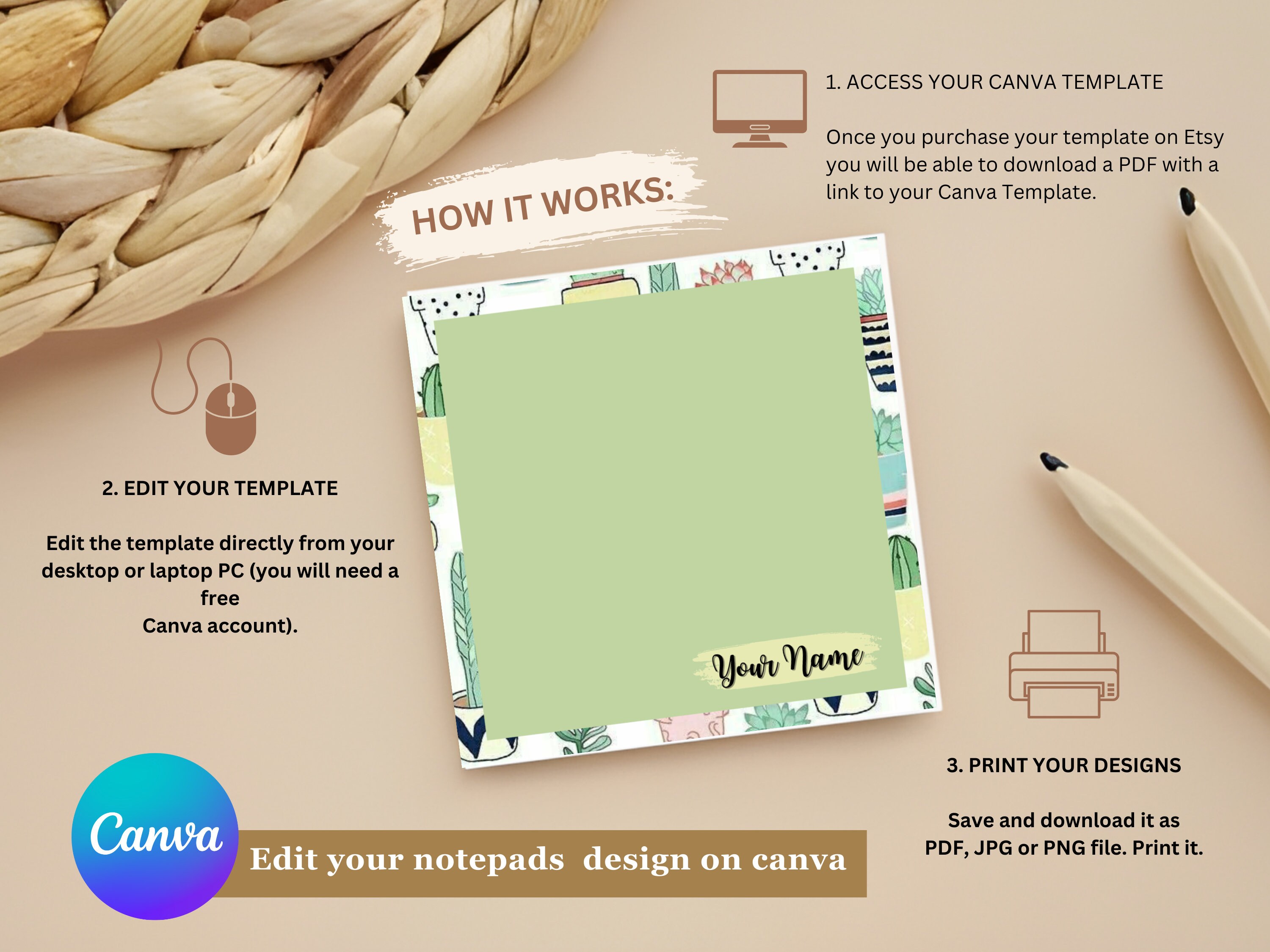 Editable Note Pad, Pretty Printable Notes. Stationary. Writing Paper ...