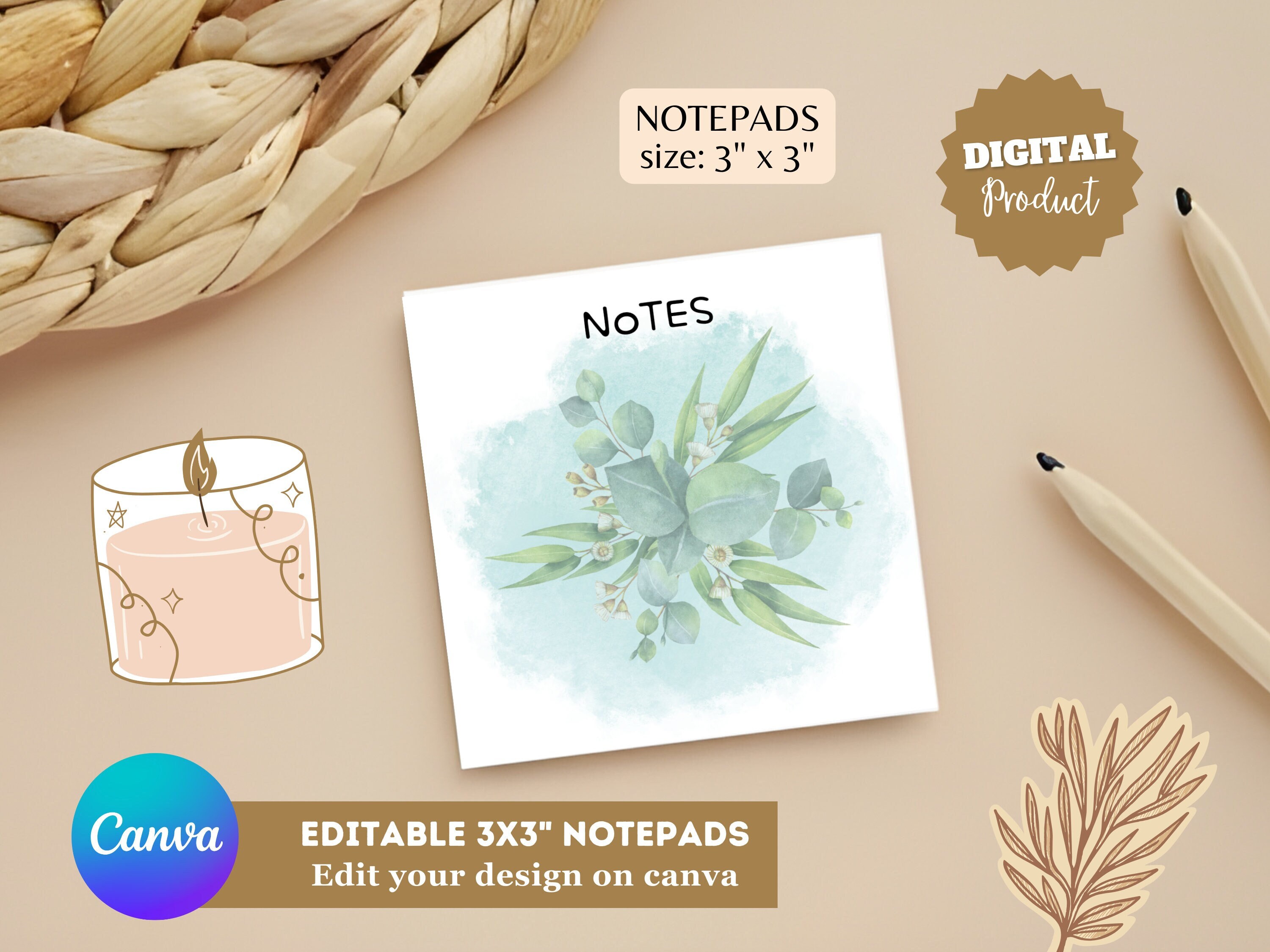 Editable Note Paper, PDF, Pretty Printable Notes. Stationary. Writing ...