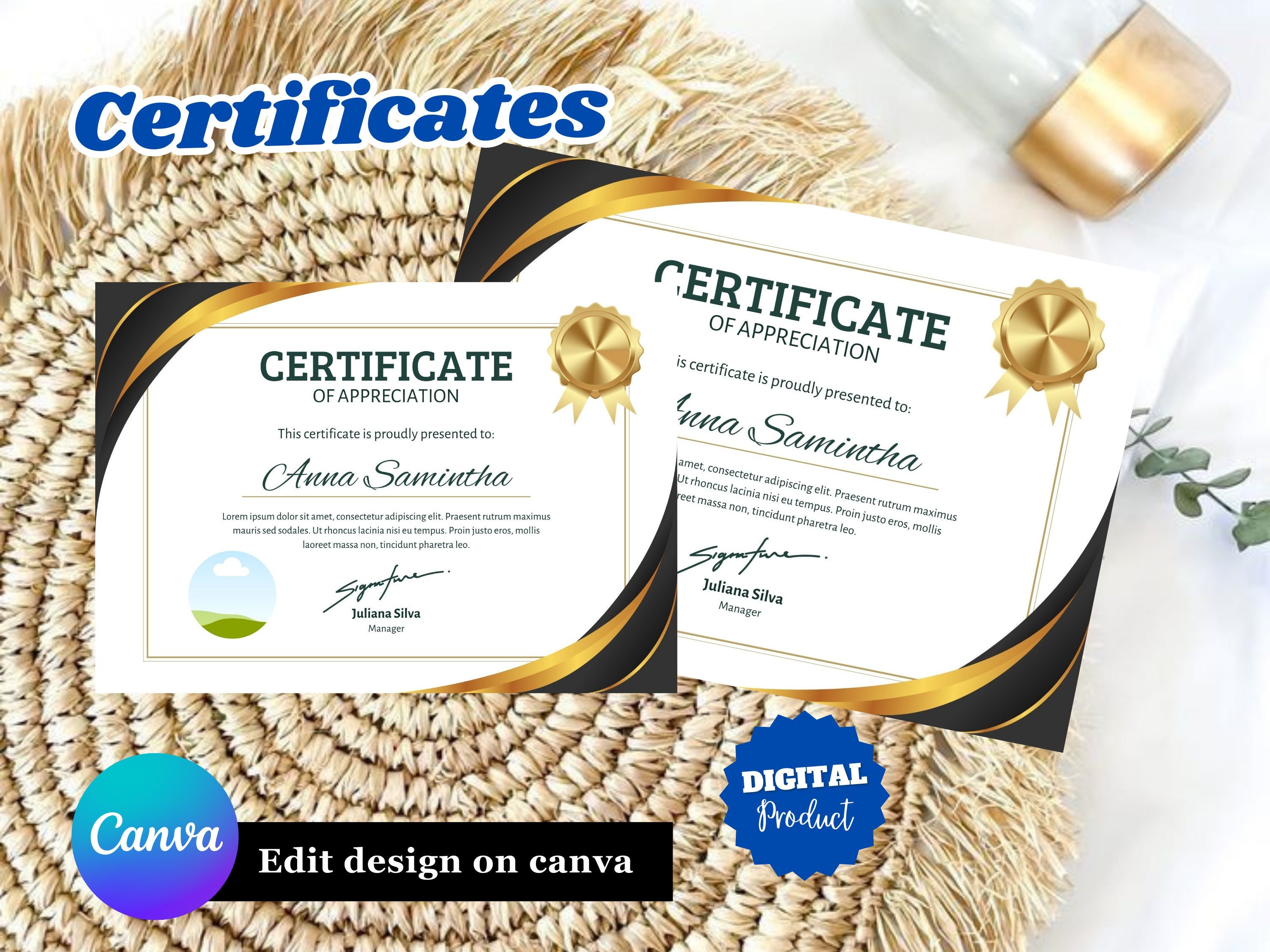 Editable Certificate of Appreciation Template, Printable Appreciation ...