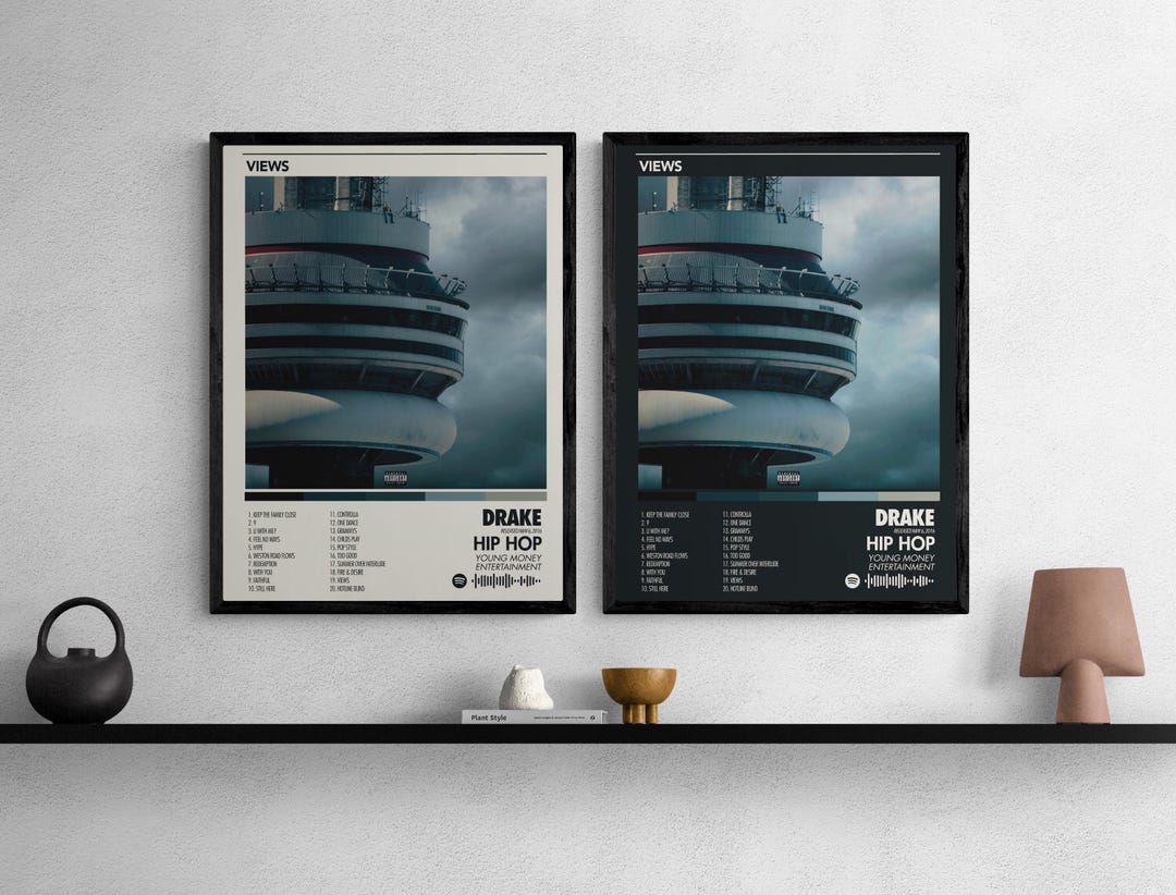 Drake - Views Poster – Hip Hop Album Art Print Digital Download A3 ...