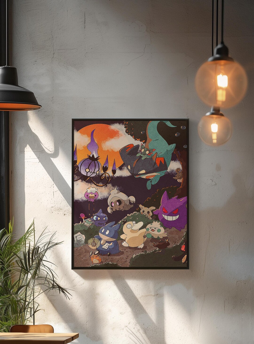 Psyduck Pokemon,gengar Poster Printable,high Quality, Anime Print, Wall ...