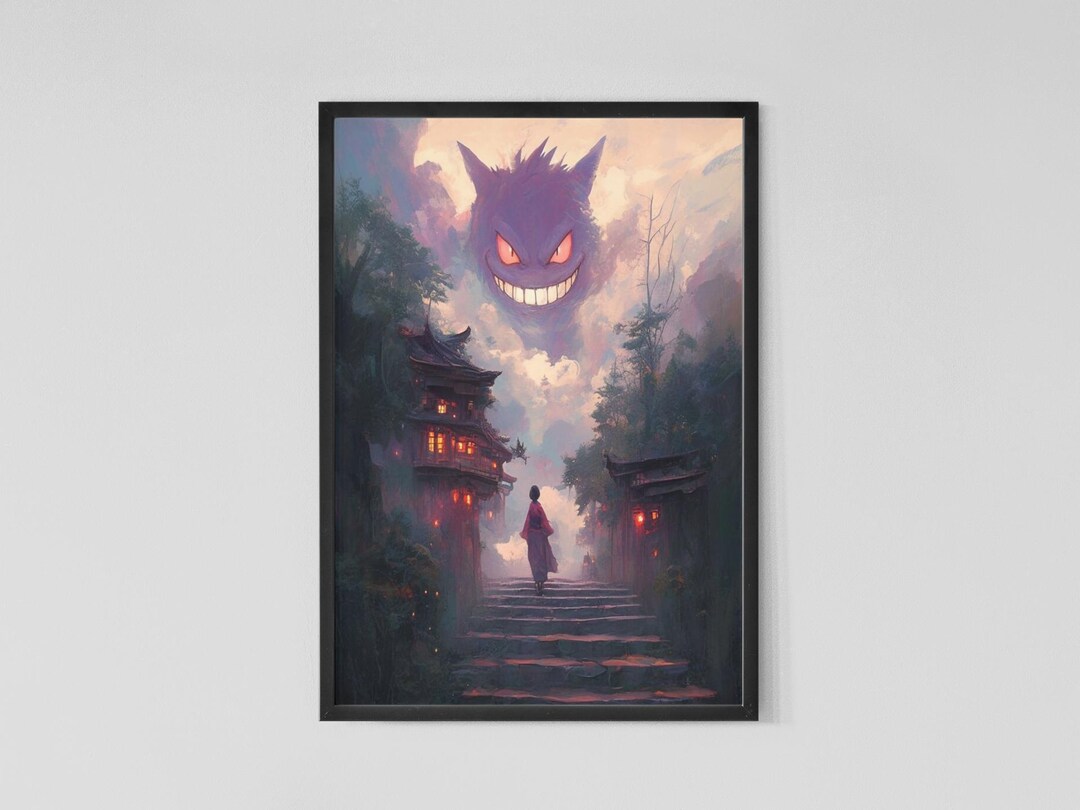 Pokemon Gengar Poster, High Quality Anime Print, Japanese Home Decor ...