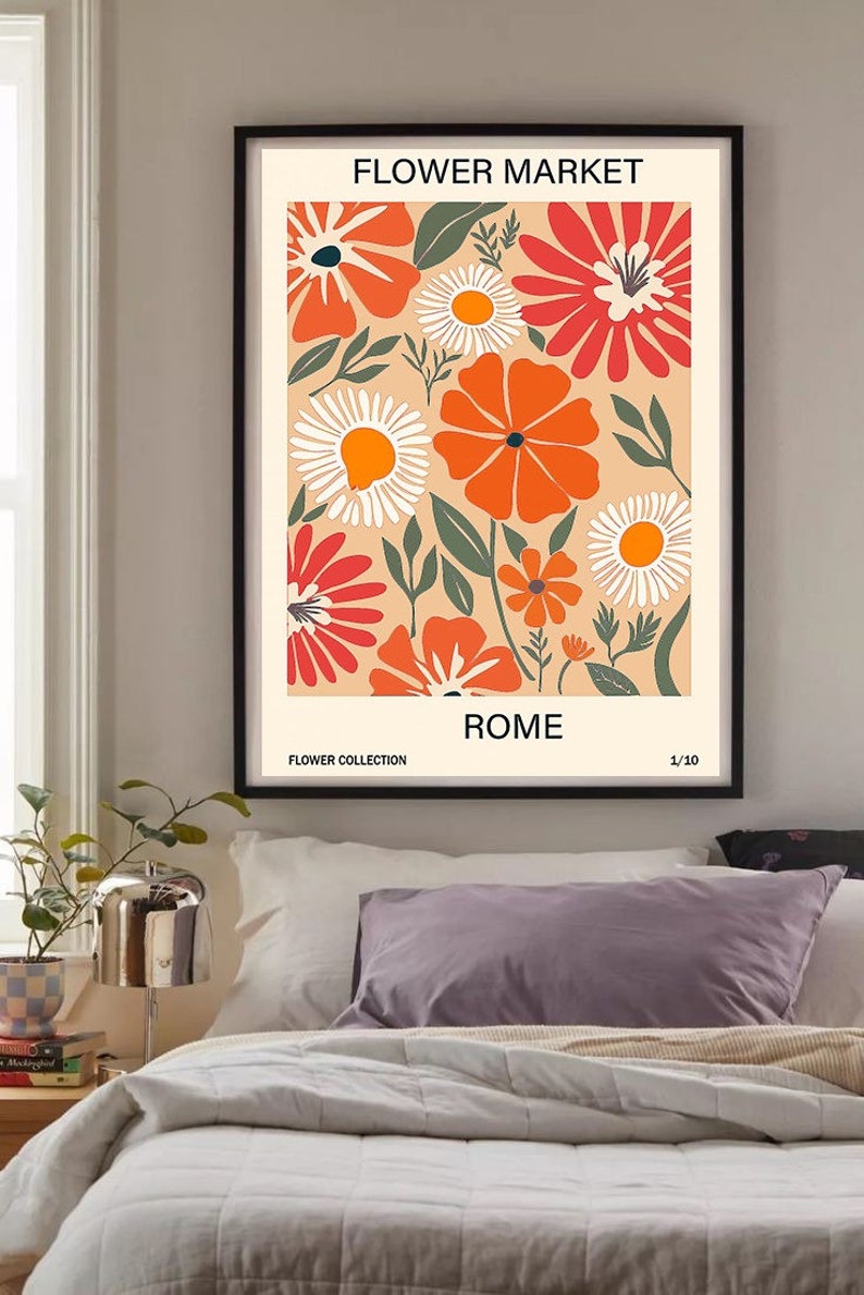 Colorful Bright Affordable Poster Vibrant Floral Lively Poster Elegant ...