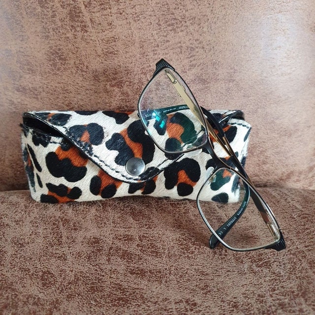 Leather Animal Print Glasses Case - Etsy