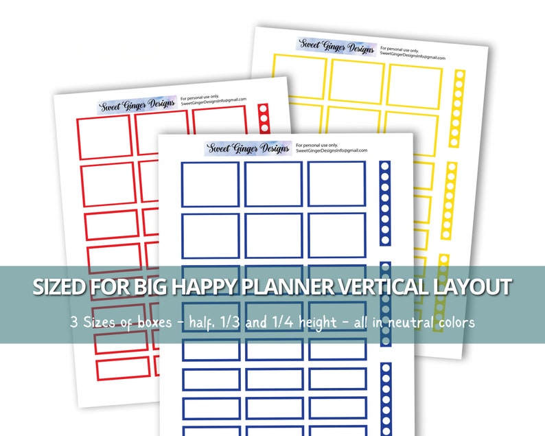 Functional Planner Boxes, Multiple Sizes, Bright Colors for ...