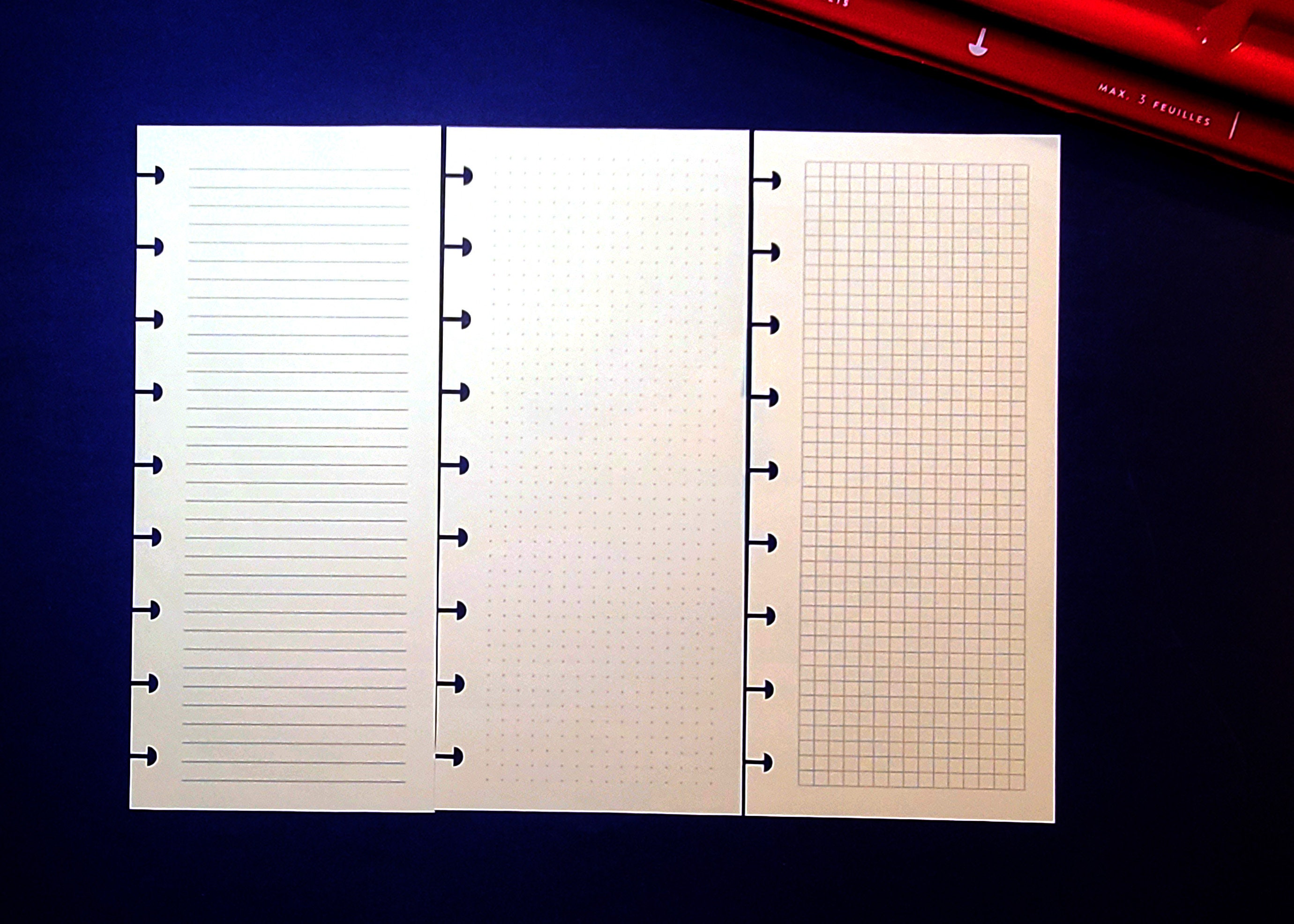 Skinny Classic Size Printable Planner Notes Pages Refill for Lined ...
