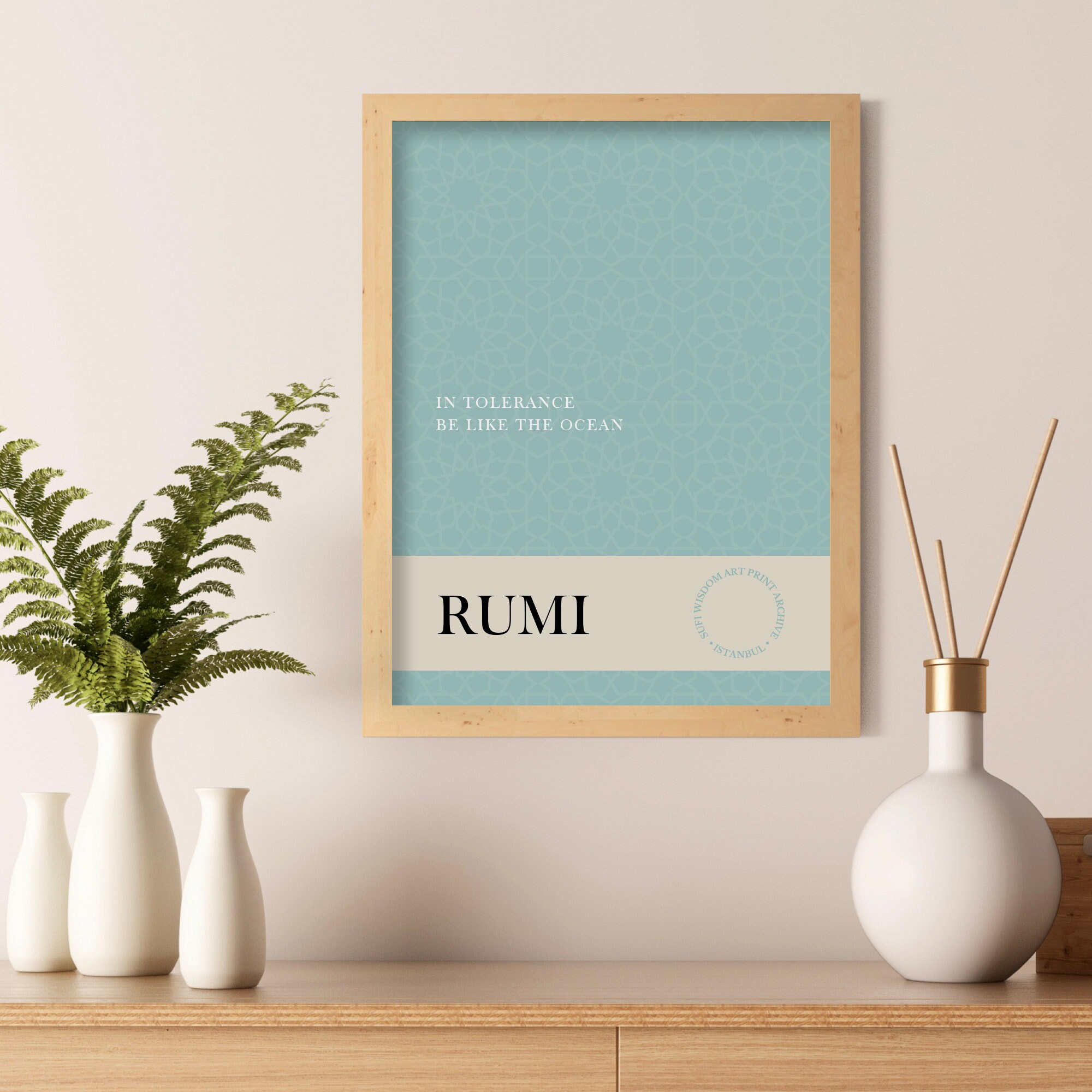 Rumi Quote Print Spiritual Prints Rumi Poetry Wall Art Blue - Etsy